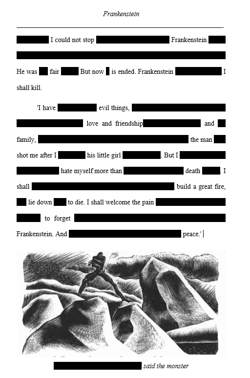 said the monster – Poetry or else